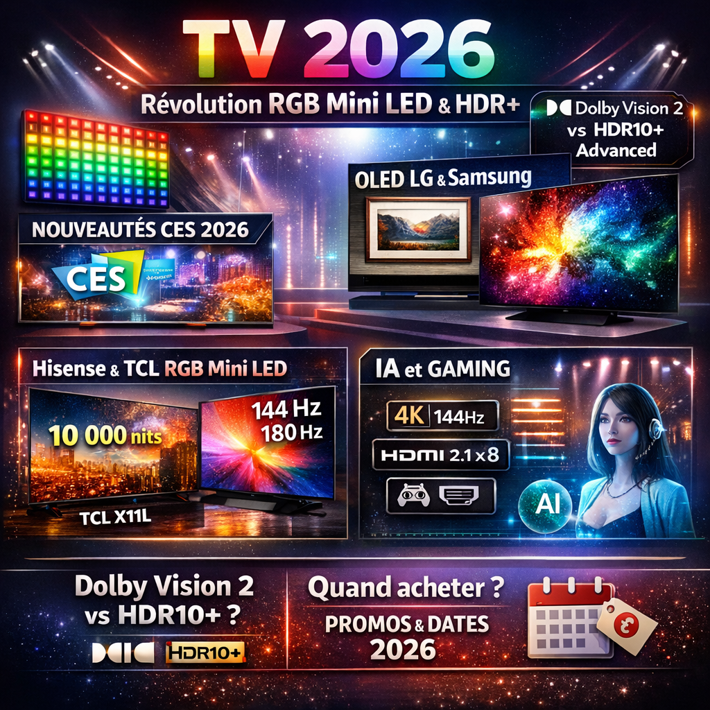 TV 2026 : toutes les nouveautés OLED et RGB Mini LED - Technoinfo